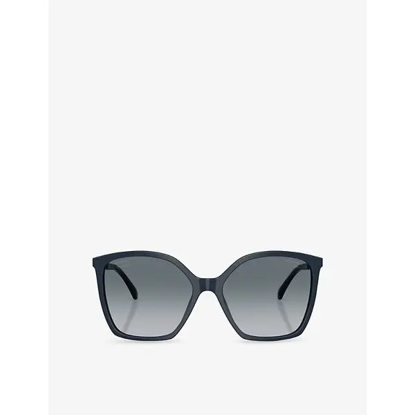 Chanel Ch5546q Polarised Square-frame Sunglasses - Blue