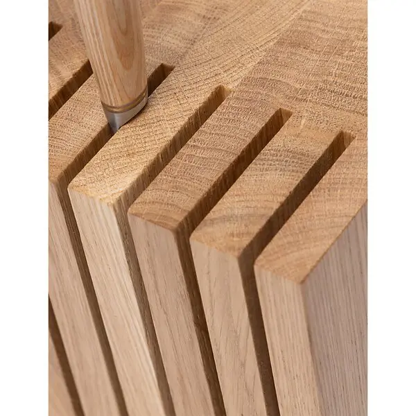WOODSEA Block Wooden Knife Holder 15.5cm X 12cm