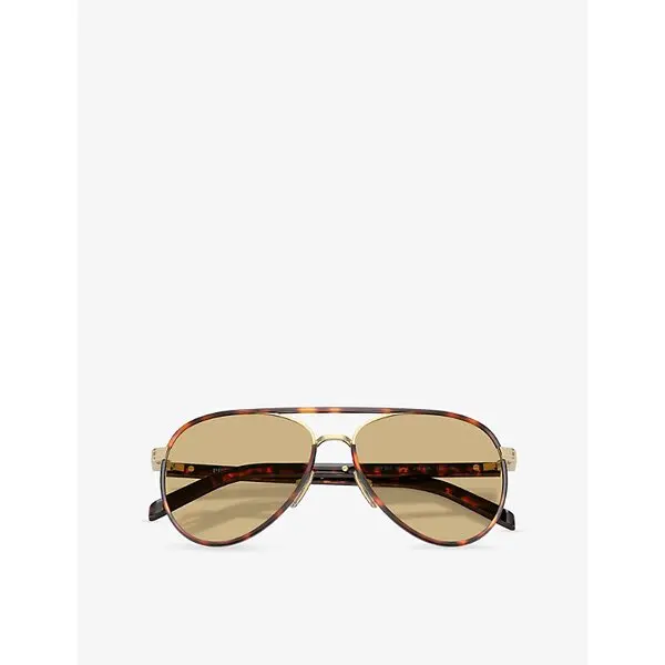 Prada Pilot-frame Steel Sunglasses - Gold