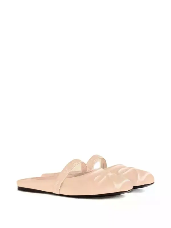 Marni Bow-detail Ballet Flats - White