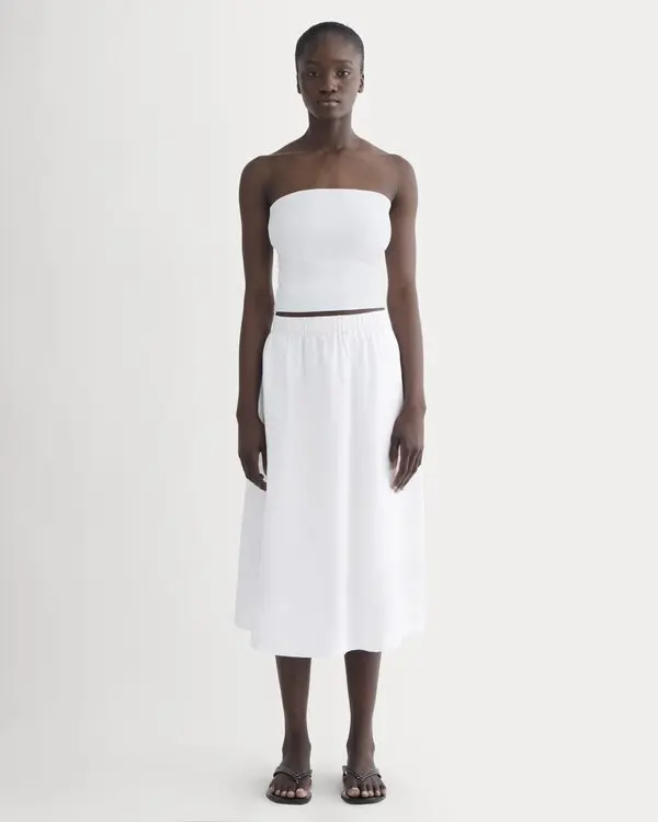 Everlane Gauze Tiered Skirt - White