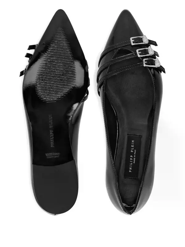 Philipp Plein Multi-strap Ballet Flats - Black