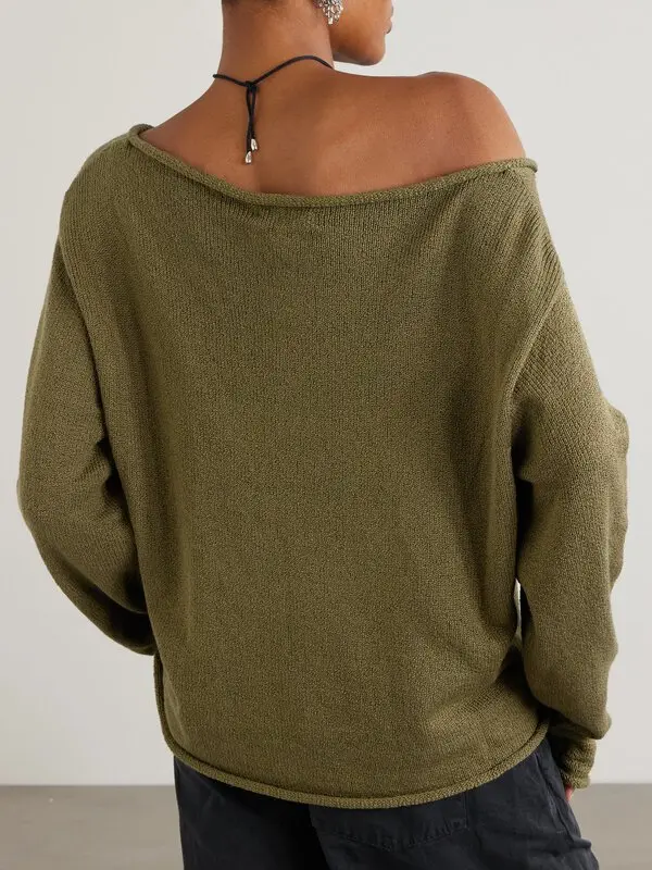 THE ELDER STATESMAN Nora Lite Cotton Sweater