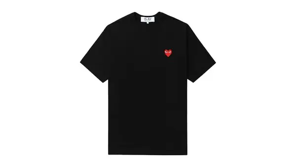Play Comme Des Garcon Logo T-shirt - Black/red