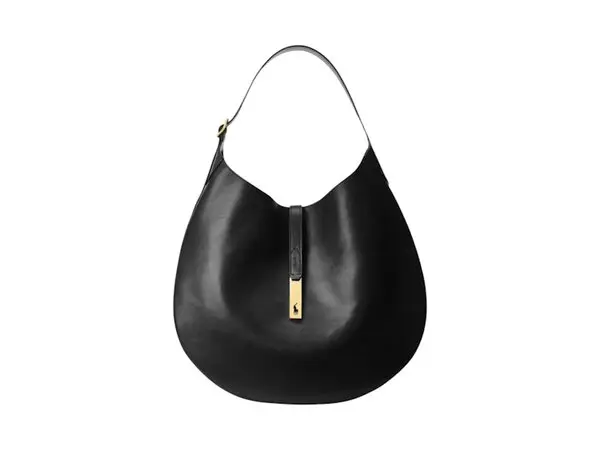 Polo Ralph Lauren Calfskin Shoulder Bag - Black