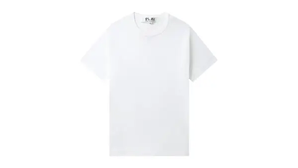 Play Comme Des Garcon Heart Emblem Tee - White/red