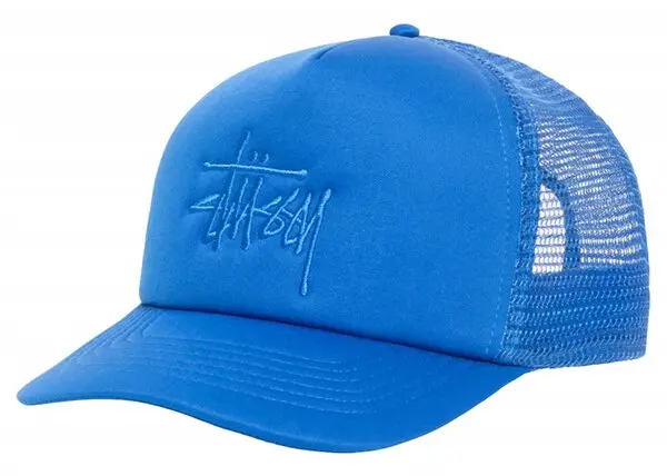 StÜssy Big Basic Trucker Snapback Cap - Sport Blue