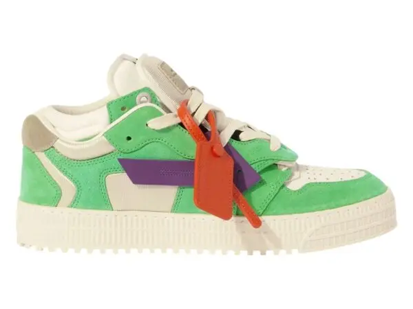 Off-White Floating Arrow Lowin Sneakers - Neon Green/purple