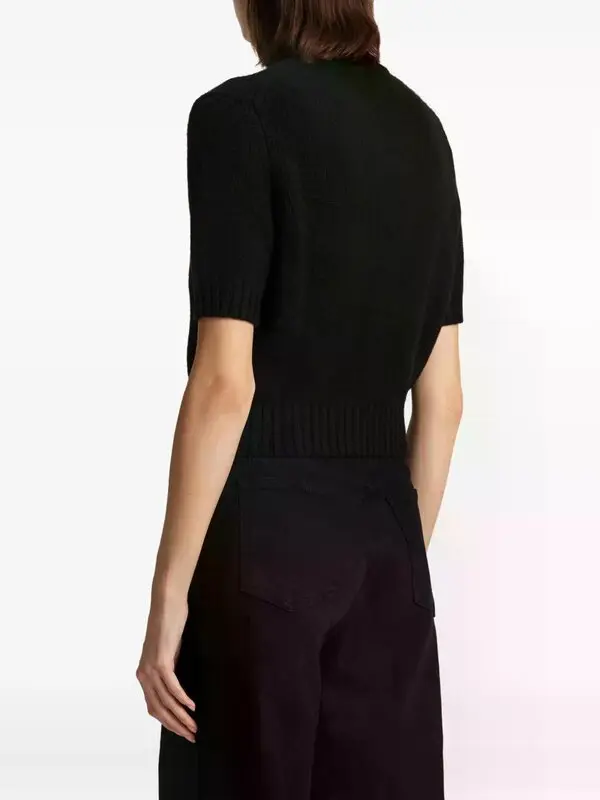 Khaite Short-sleeve Button-up Cardigan - Black