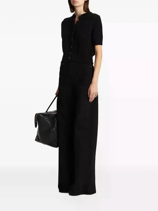 Khaite Short-sleeve Button-up Cardigan - Black