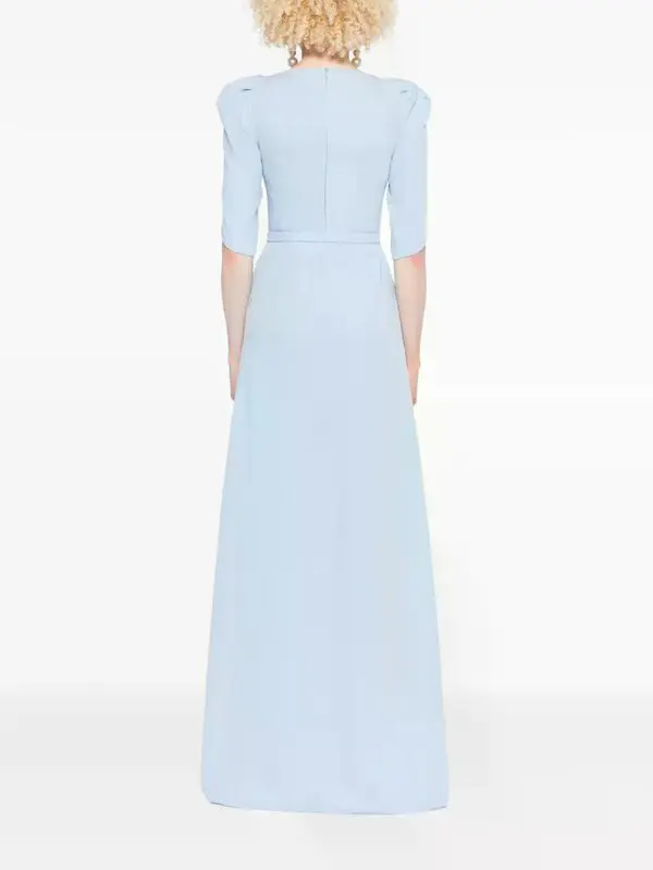 CRISTALLINI Blanca Short-sleeve Maxi Dress
