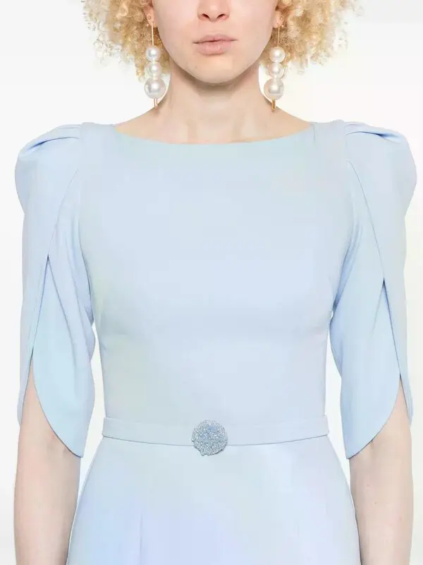 CRISTALLINI Blanca Short-sleeve Maxi Dress