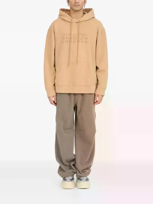 MAISON MARGIELA Embroidered Graphic Hoodie - Neutrals