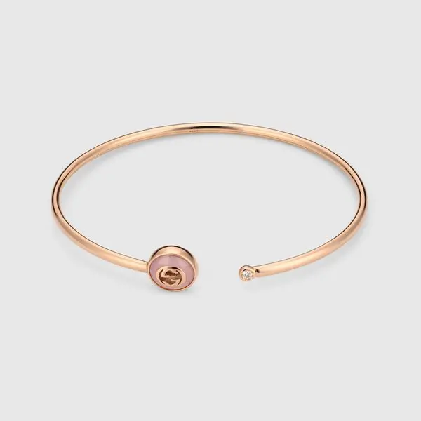 Gucci Interlocking G Bangle Bracelet - Rose Gold