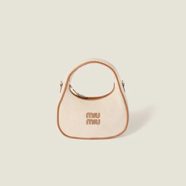 Miu Miu Canvas And Leather Wander Bag