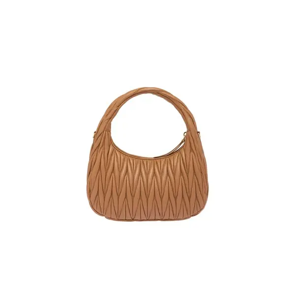 Miu Miu Wander Matelassé Nappa Leather Hobo Bag