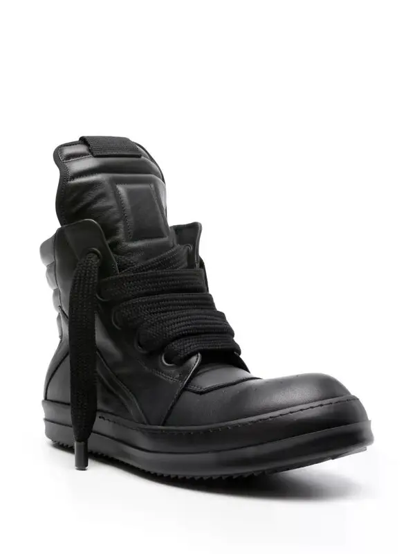 Rick Owens Geobasket High-top Leather Sneakers