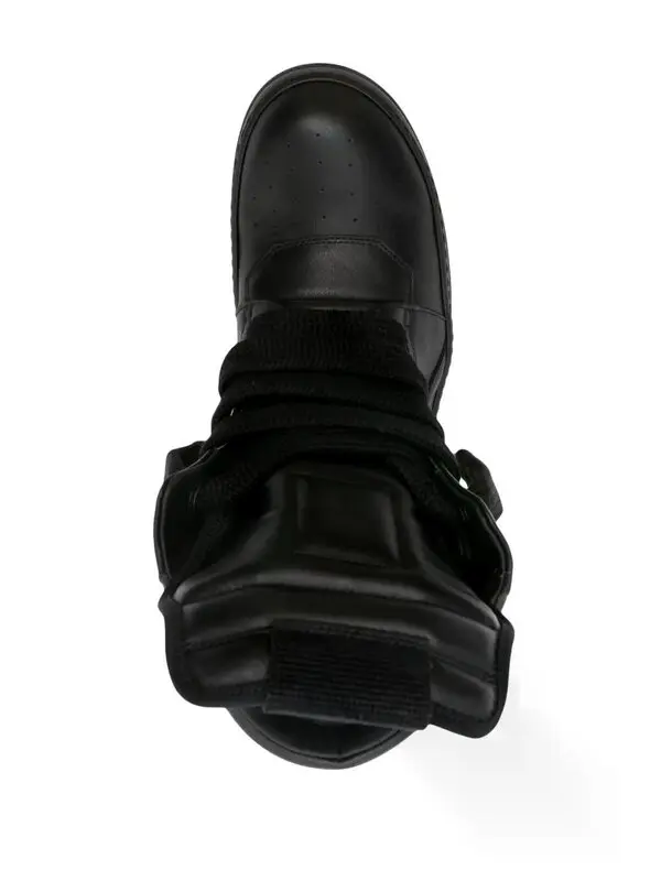 Rick Owens Geobasket High-top Leather Sneakers