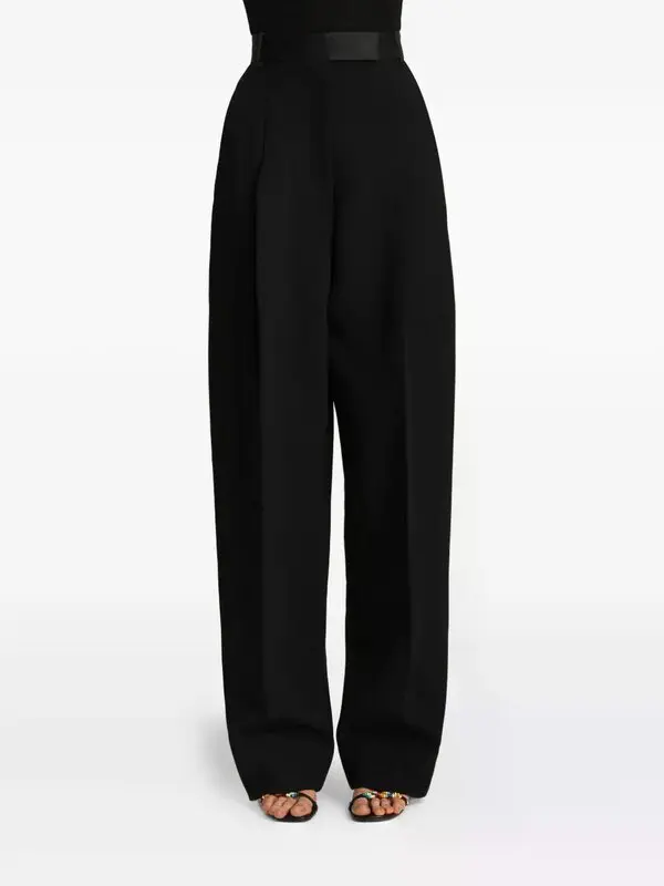 Khaite Cullen Pleated Wide-leg Trousers