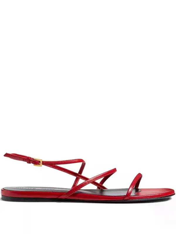 Khaite Loop Flat Sandals - Red