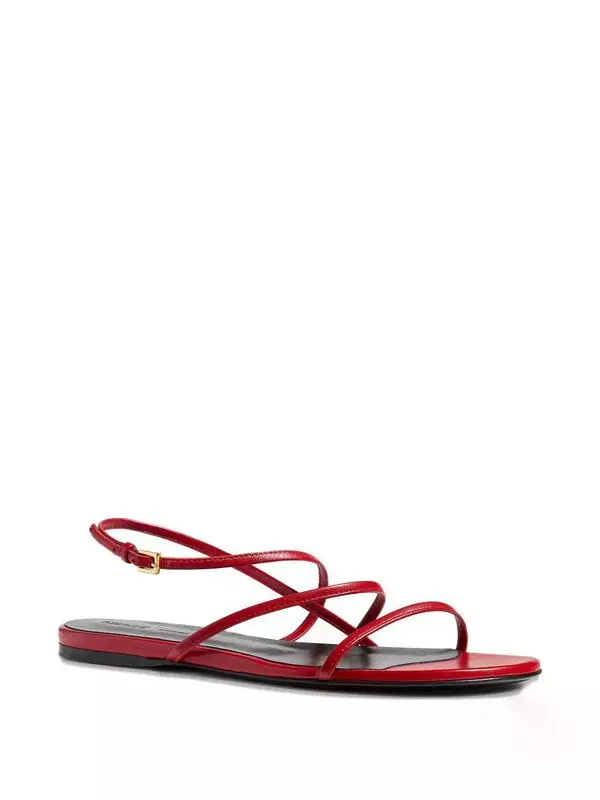 Khaite Loop Flat Sandals - Red