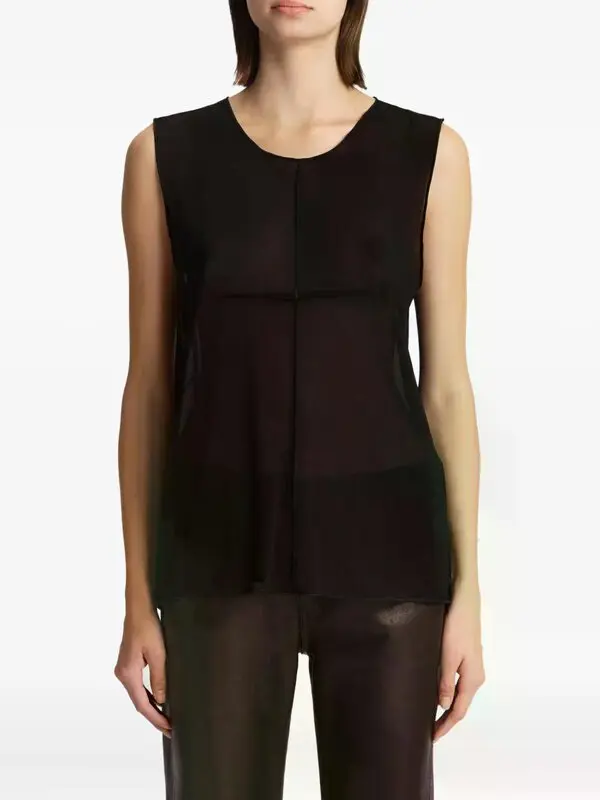 Khaite Allo Sleeveless Top - Black