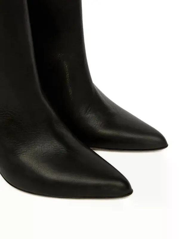 MAISON MARGIELA Trunk Leather High Heel Boots - Black