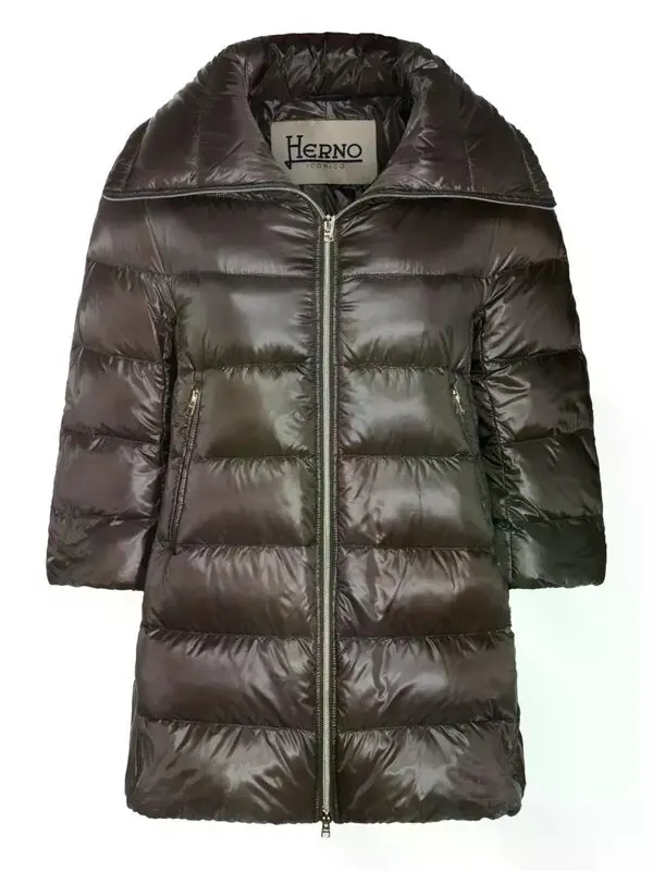 Herno Padded Zipped Coat - Grey