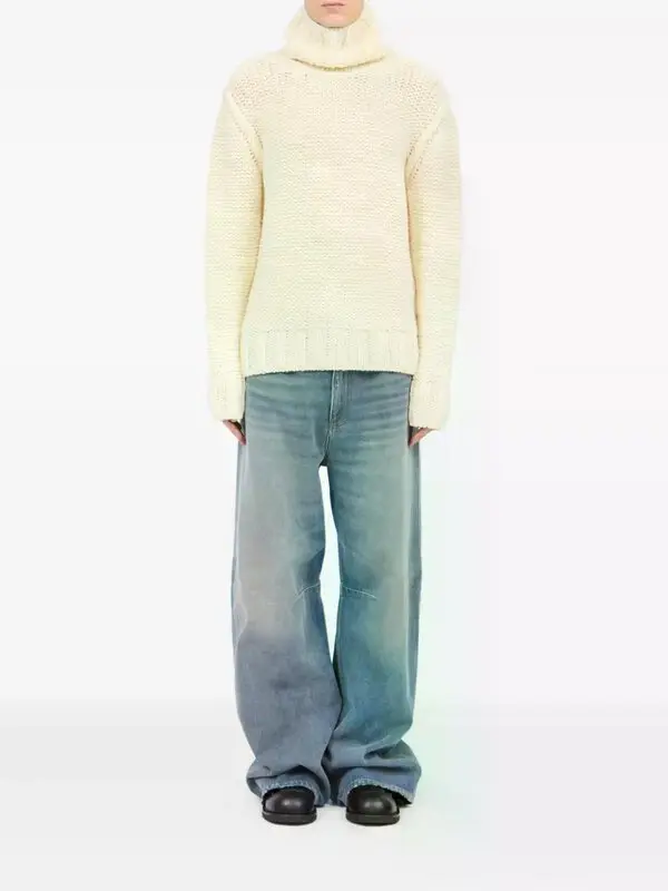 MAISON MARGIELA Cream Chunky Knit Turtleneck Sweater