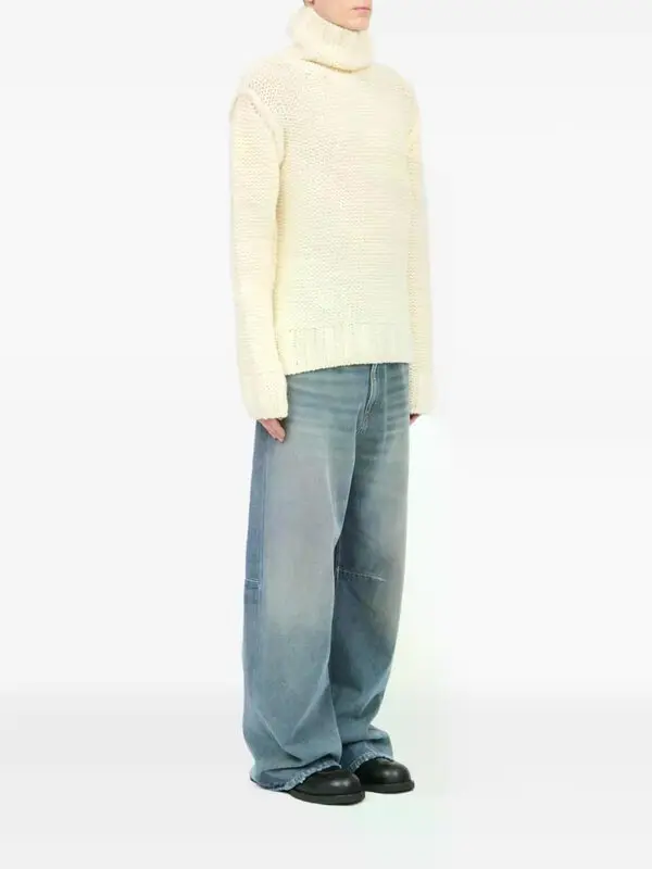 MAISON MARGIELA Cream Chunky Knit Turtleneck Sweater