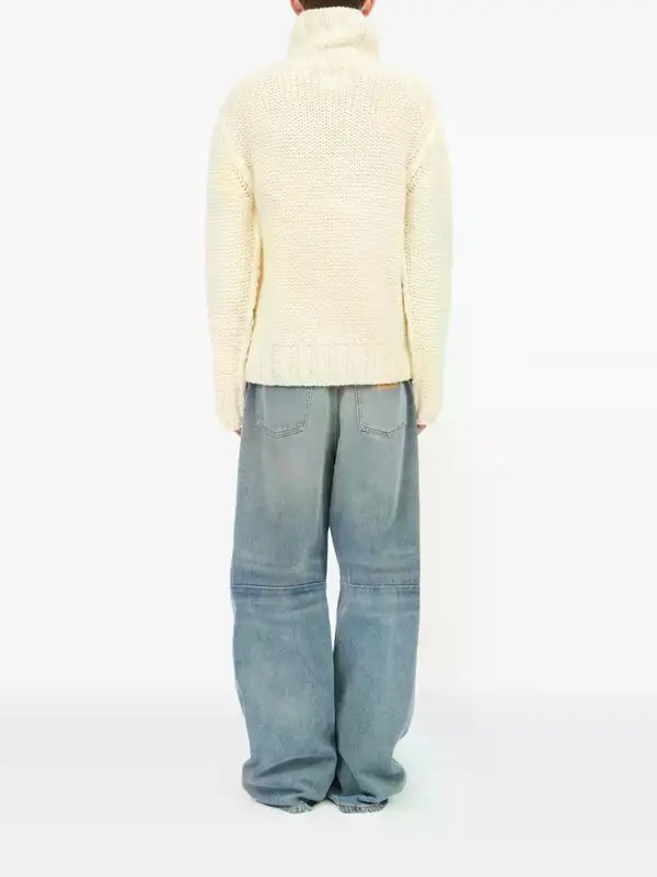 MAISON MARGIELA Cream Chunky Knit Turtleneck Sweater