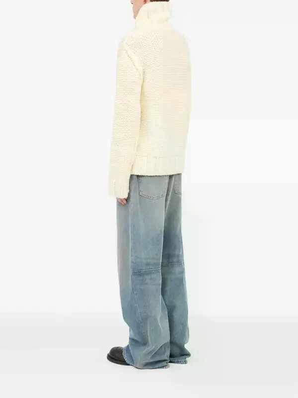 MAISON MARGIELA Cream Chunky Knit Turtleneck Sweater