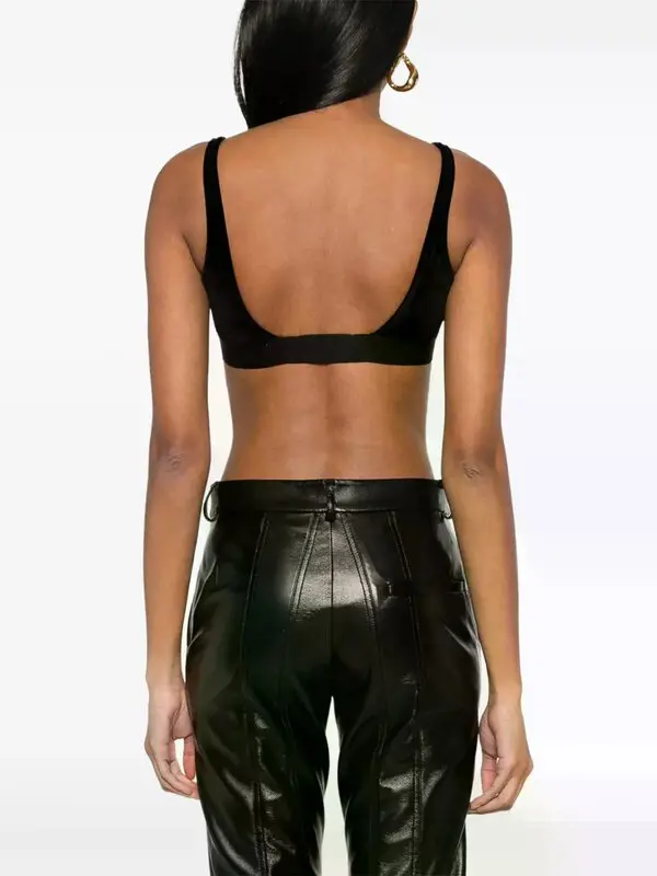 TOM FORD Logo-jacquard Velvet Bralette Top