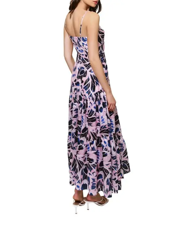 chinese dress ladies Burgundy Pleated V-Neck Maxi Dress