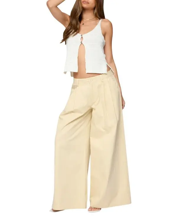 EDIKTED Ultra Wide Leg Cotton Pants