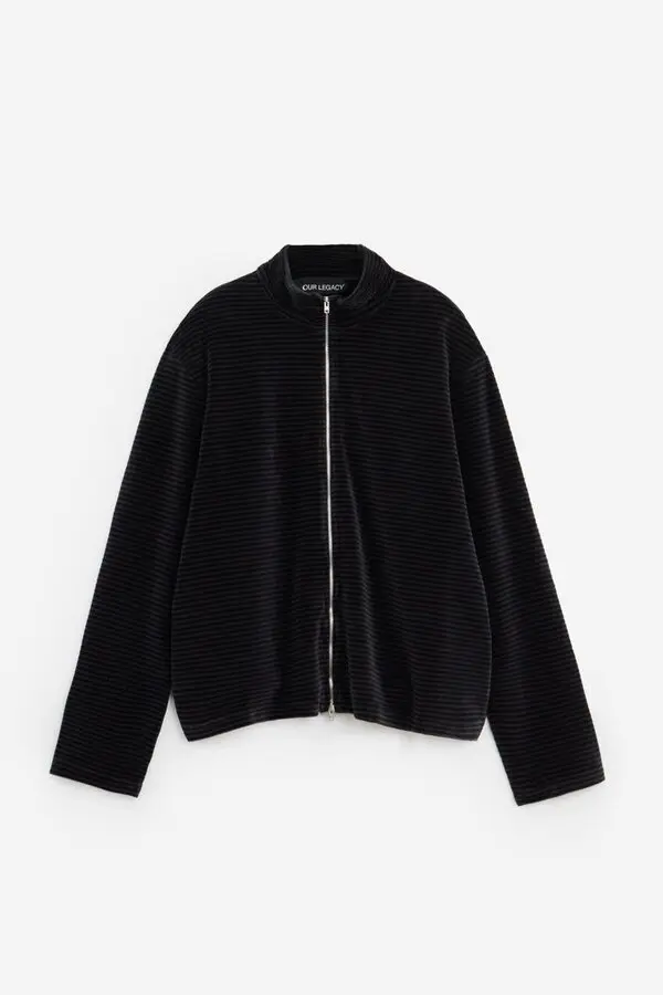 Our Legacy Shrunken Fullzip Polo In Black - 34% Off | Editorialist