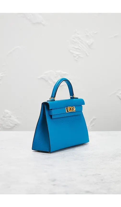 FWRD RENEW Hermes Chevre Kelly 20 Handbag - Blue