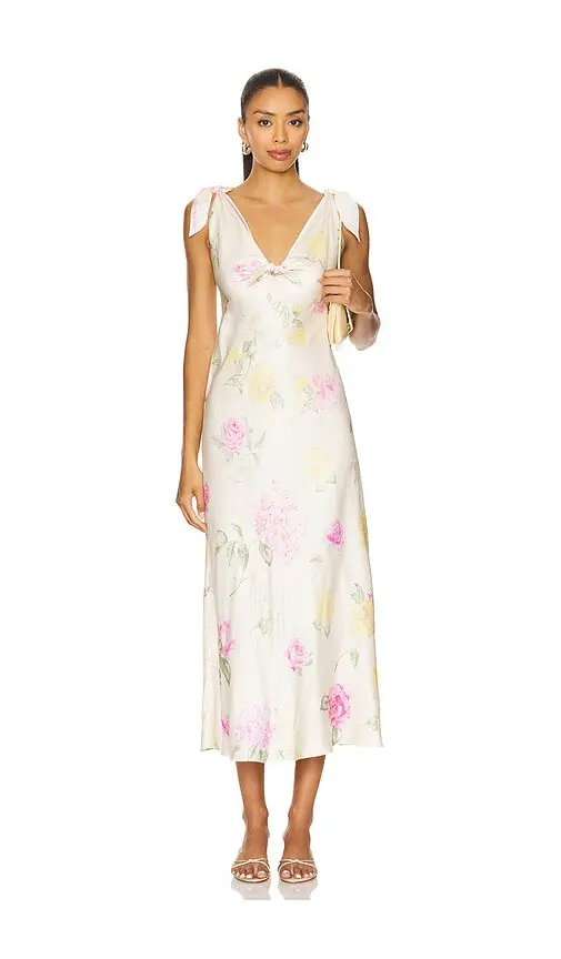 LoveShackFancy Perri Floral Dress - Ivory