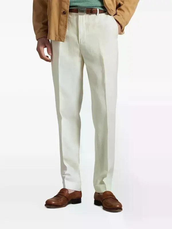 Polo Ralph Lauren Tailored Linen Suit Trousers - Neutrals