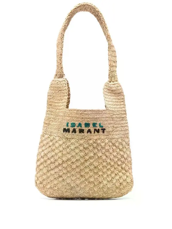Isabel Marant Étoile Praia Woven Raffia Tote Bag - Neutrals