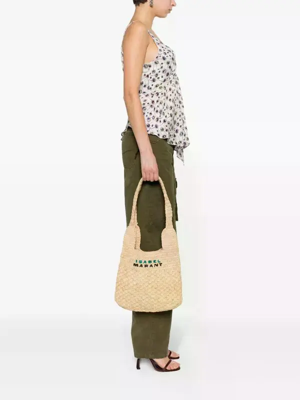 Isabel Marant Étoile Praia Woven Raffia Tote Bag - Neutrals