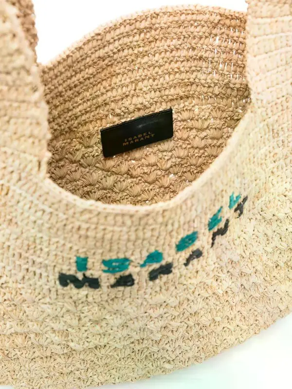 Isabel Marant Étoile Praia Woven Raffia Tote Bag - Neutrals