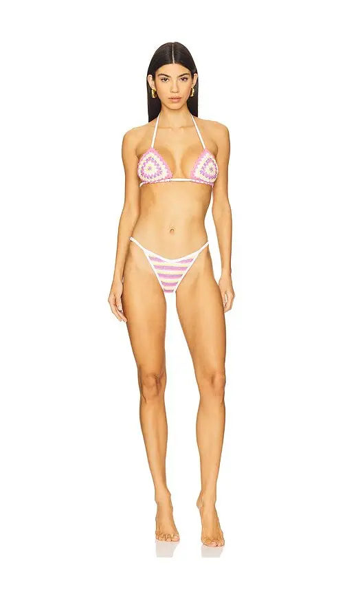 CAPITTANA Crochet Triangle Bikini Top