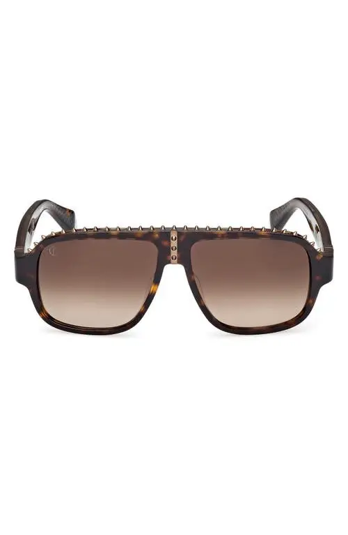 CHRISTIAN LOUBOUTIN Roller Navigator Sunglasses - Havana/bronze/zeiss Brown