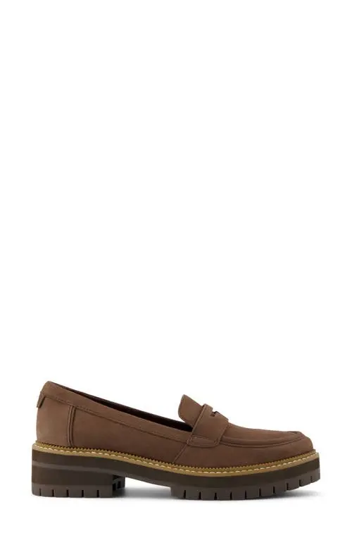 Toms Cara Platform Penny Loafer - Dark Brown