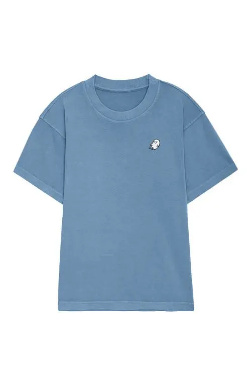DALIX Ghost Heavyweight Pigment Dye Tee - Pebble Blue