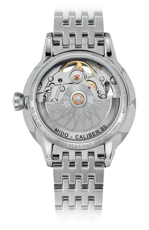 MIDO Rainflower Blossom Skeleton Automatic Bracelet Watch