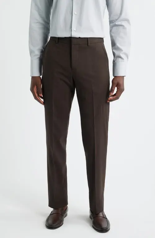 Nordstrom Henrik Trim Fit Stretch Wool Suit Pants - Brown Torte