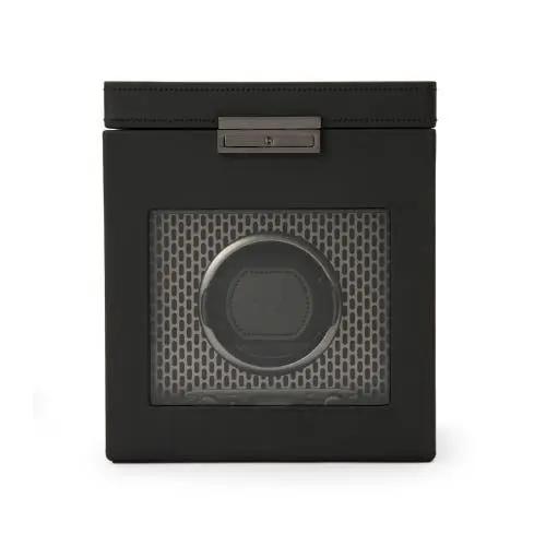 Wolf Axis Single Watch Winder With Storage - Powder Coat