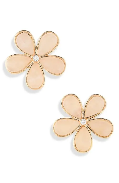 Baublebar Resin Flower Stud Earrings - Blush